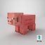 Minecraft Pig 3d Model