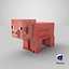 Minecraft Pig 3d Model