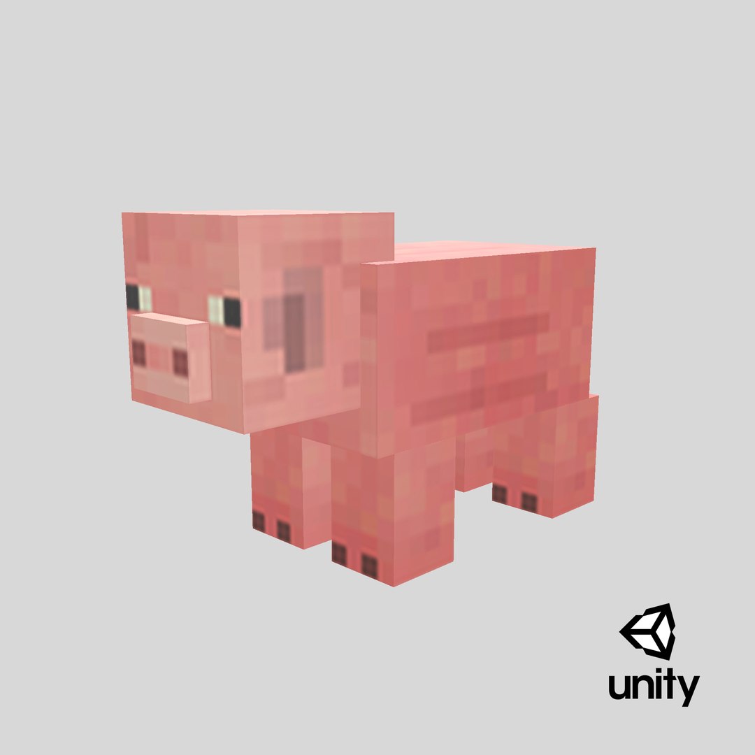 minecraft pig 3d model