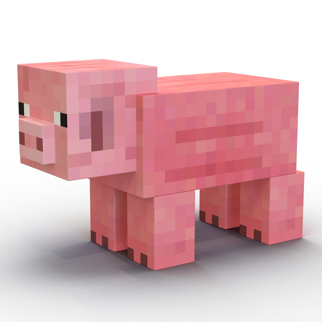 minecraft pig 3d model