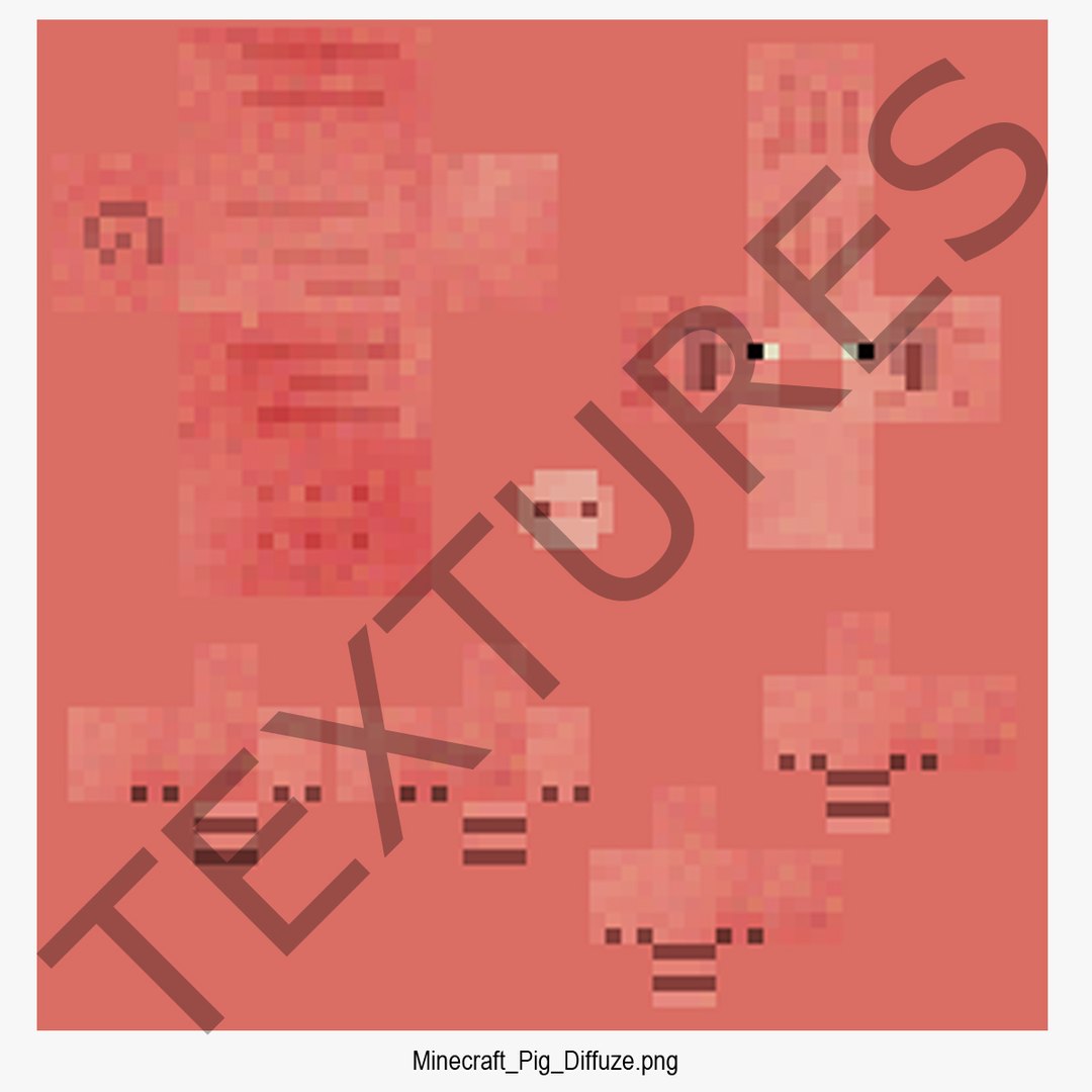 Minecraft Pig 3d Model