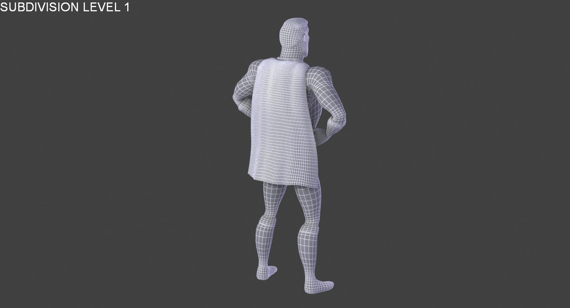 3d rigged cartoon classic superhero model