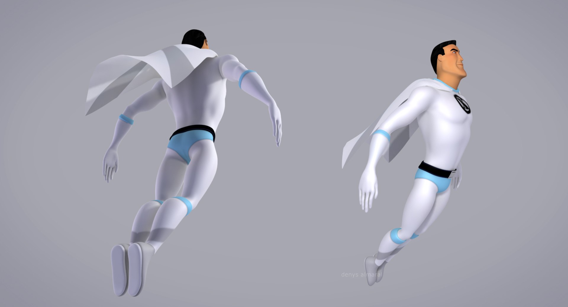 3d Rigged Cartoon Classic Superhero Model