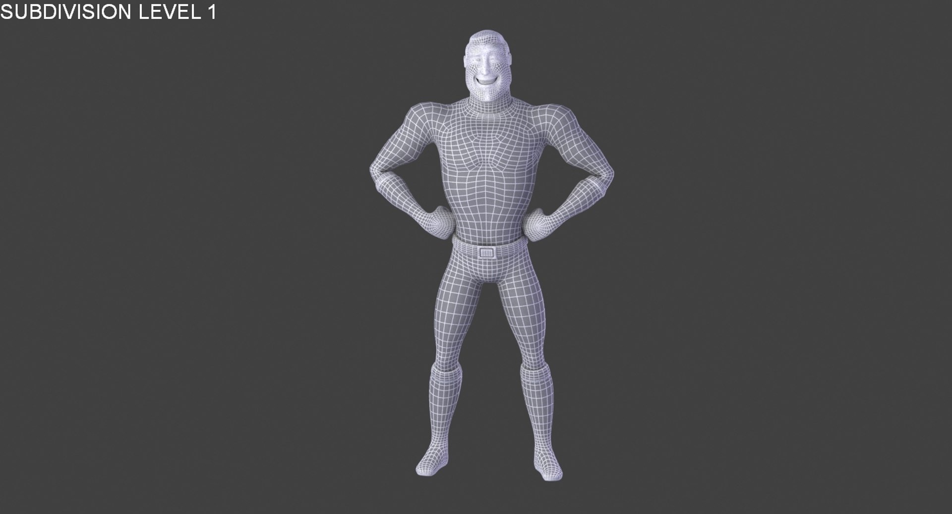 3d Rigged Cartoon Classic Superhero Model