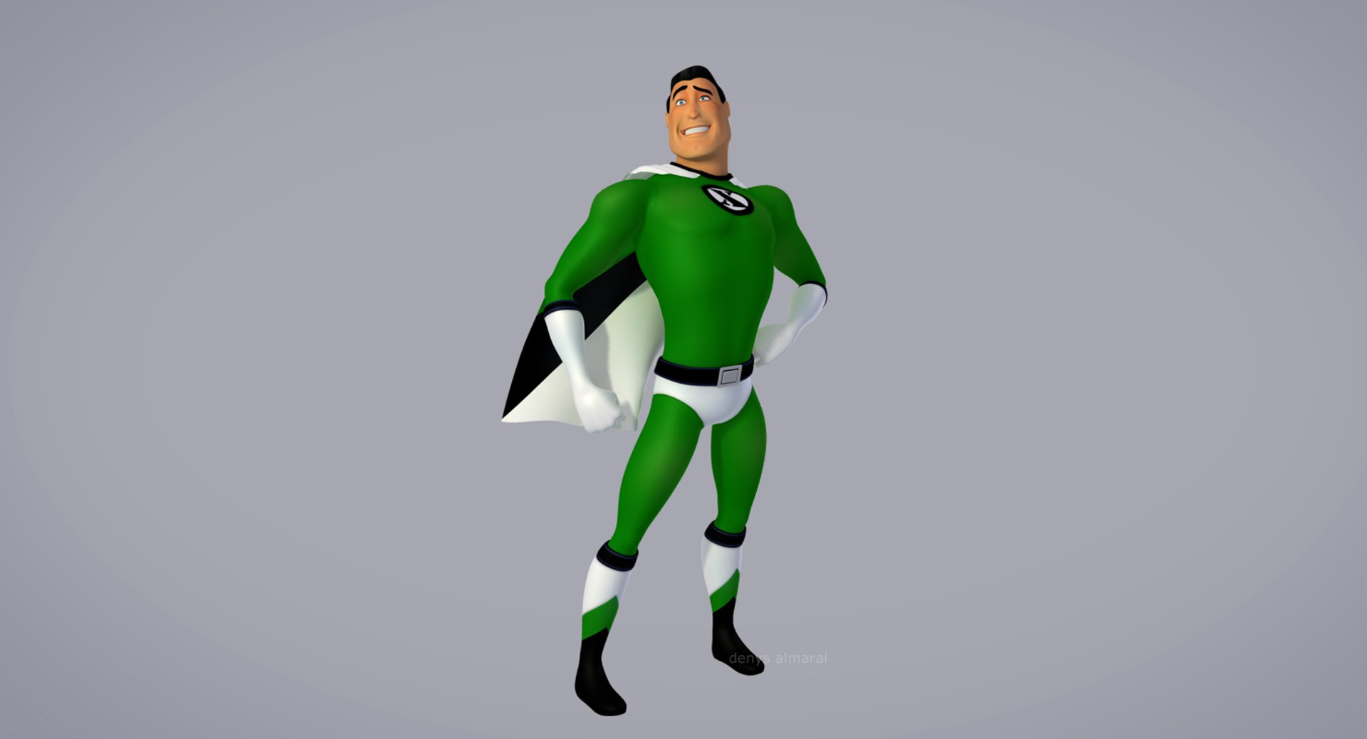 3d Rigged Cartoon Classic Superhero Model