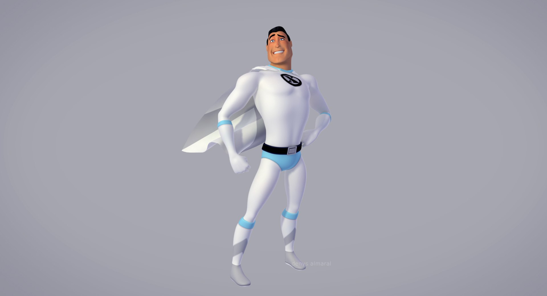 3d Rigged Cartoon Classic Superhero Model