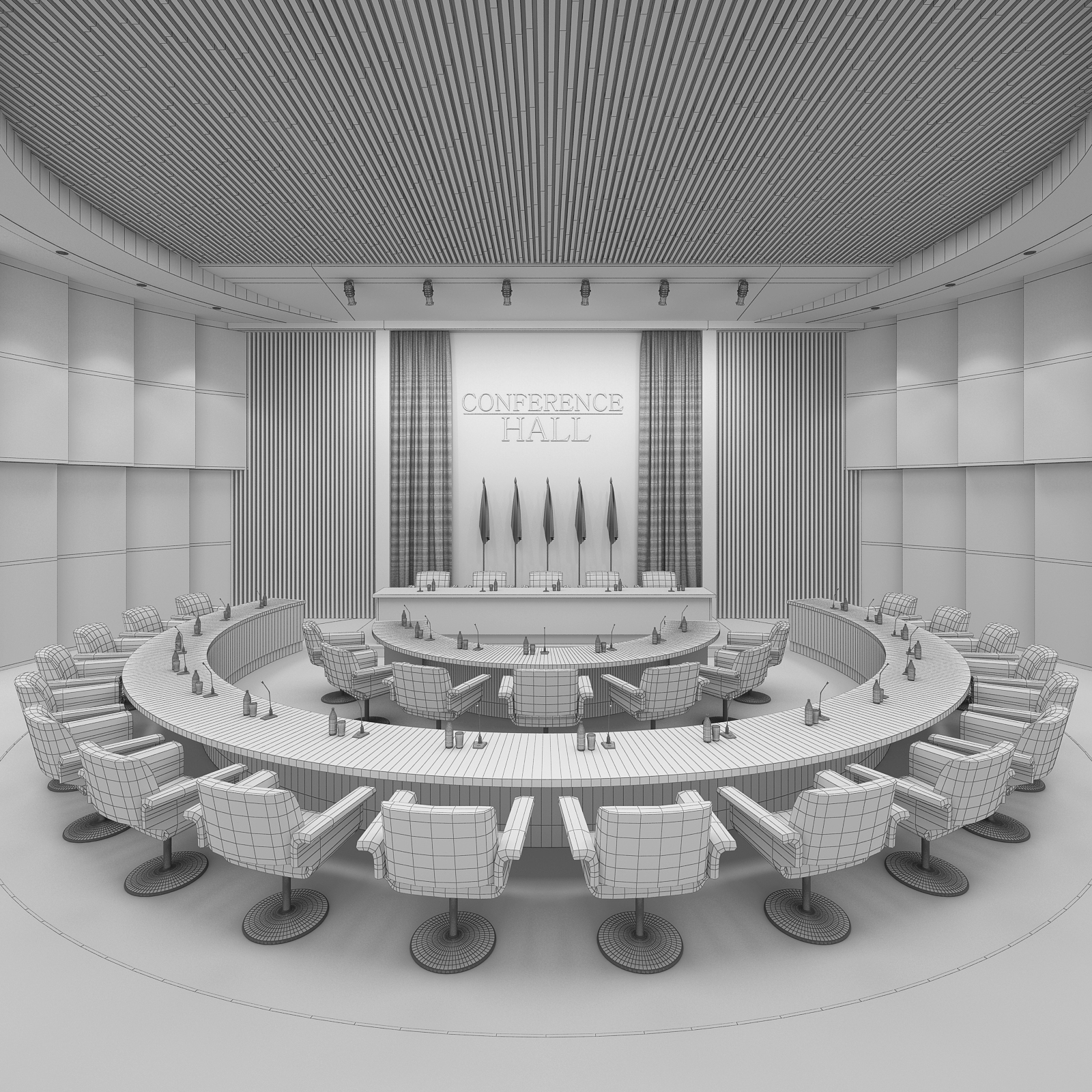 conference hall 2 3d model