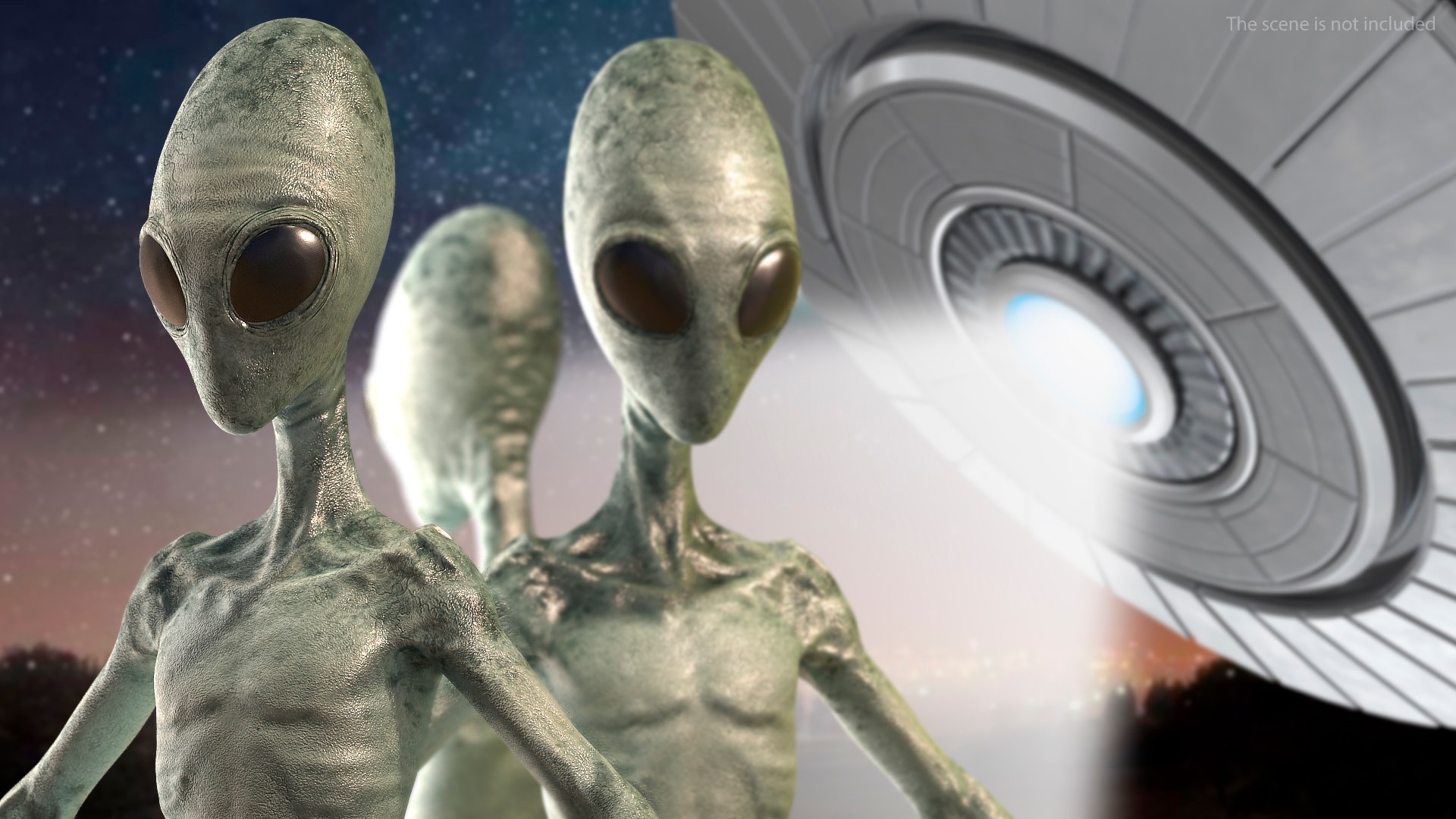 3D Extraterrestrial Alien T Pose - TurboSquid 1628889