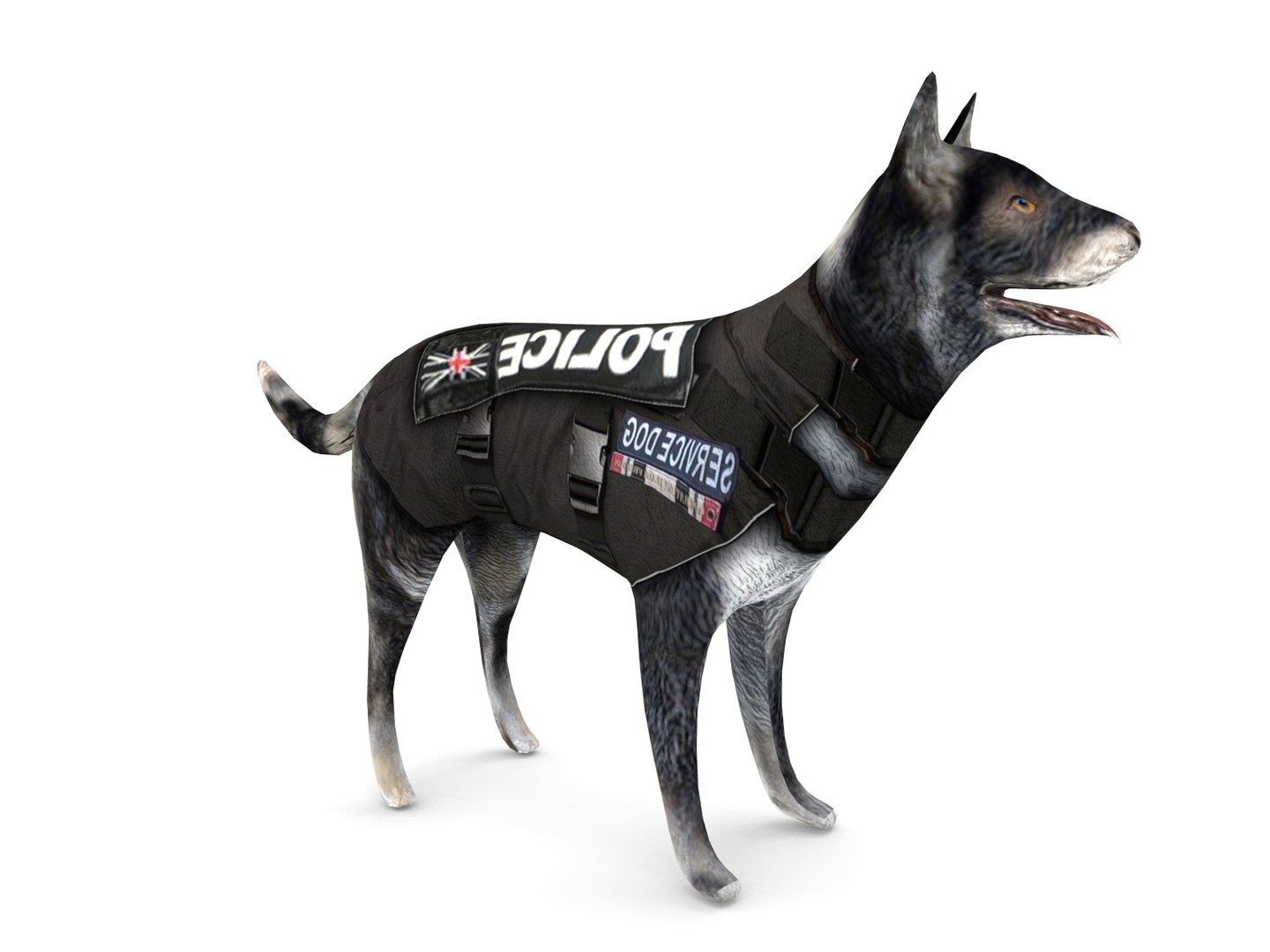 Police German Shepherd Dog 3D Model - TurboSquid 1195235