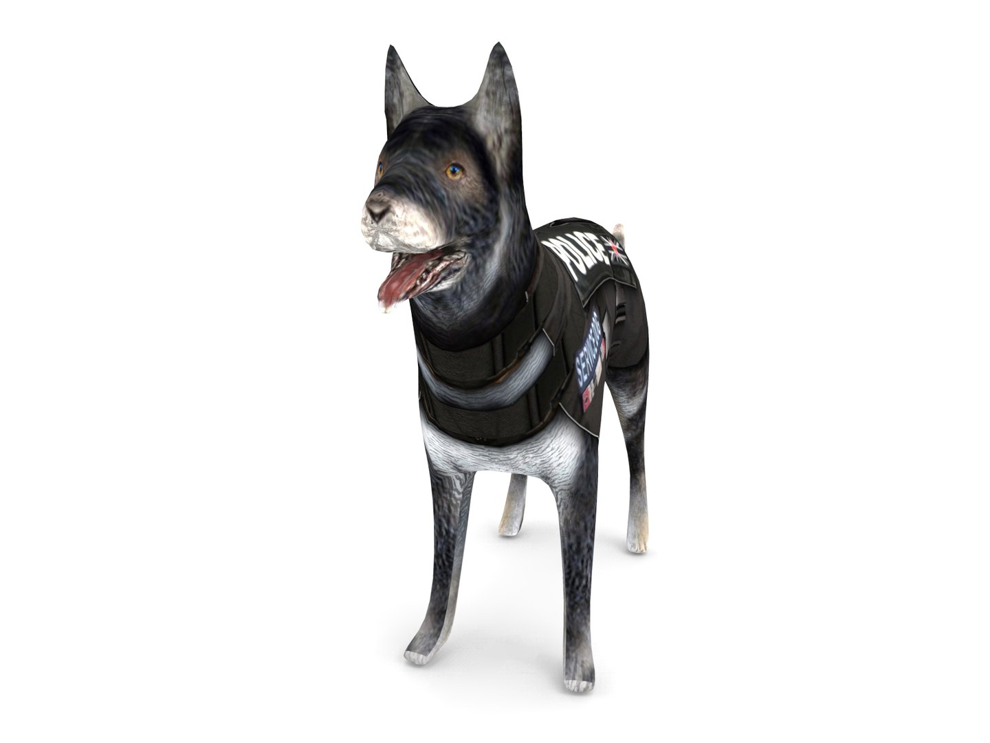 Police German Shepherd Dog 3D Model - TurboSquid 1195235