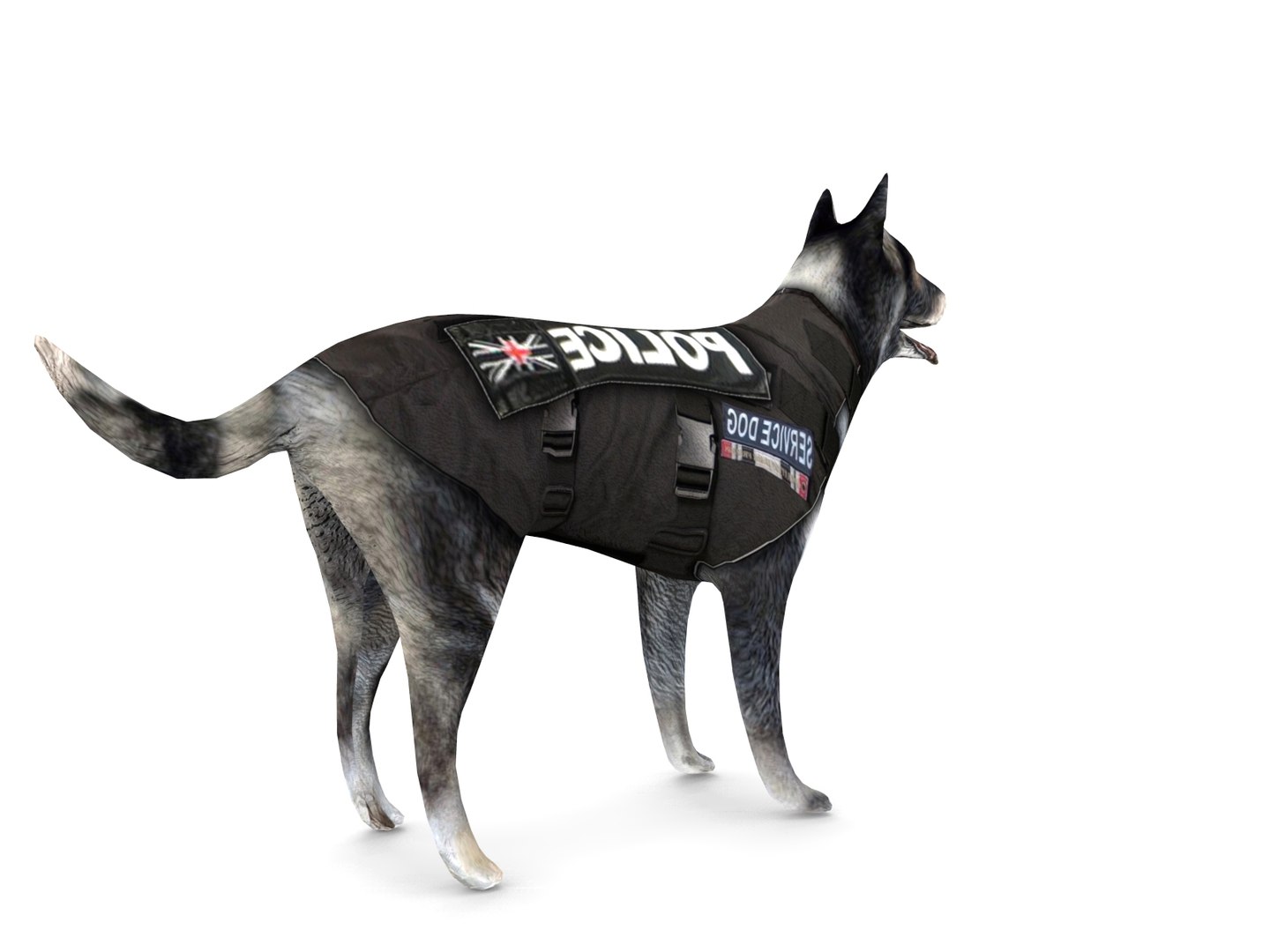 Police German Shepherd Dog 3D Model - TurboSquid 1195235