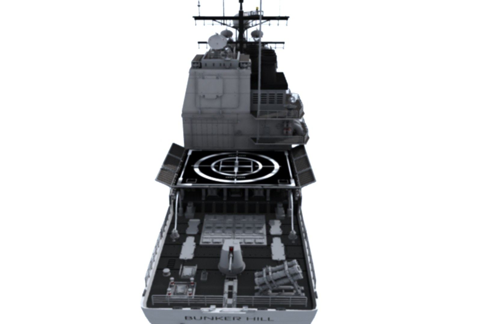 3d Uss Bunker Hill Cg-52