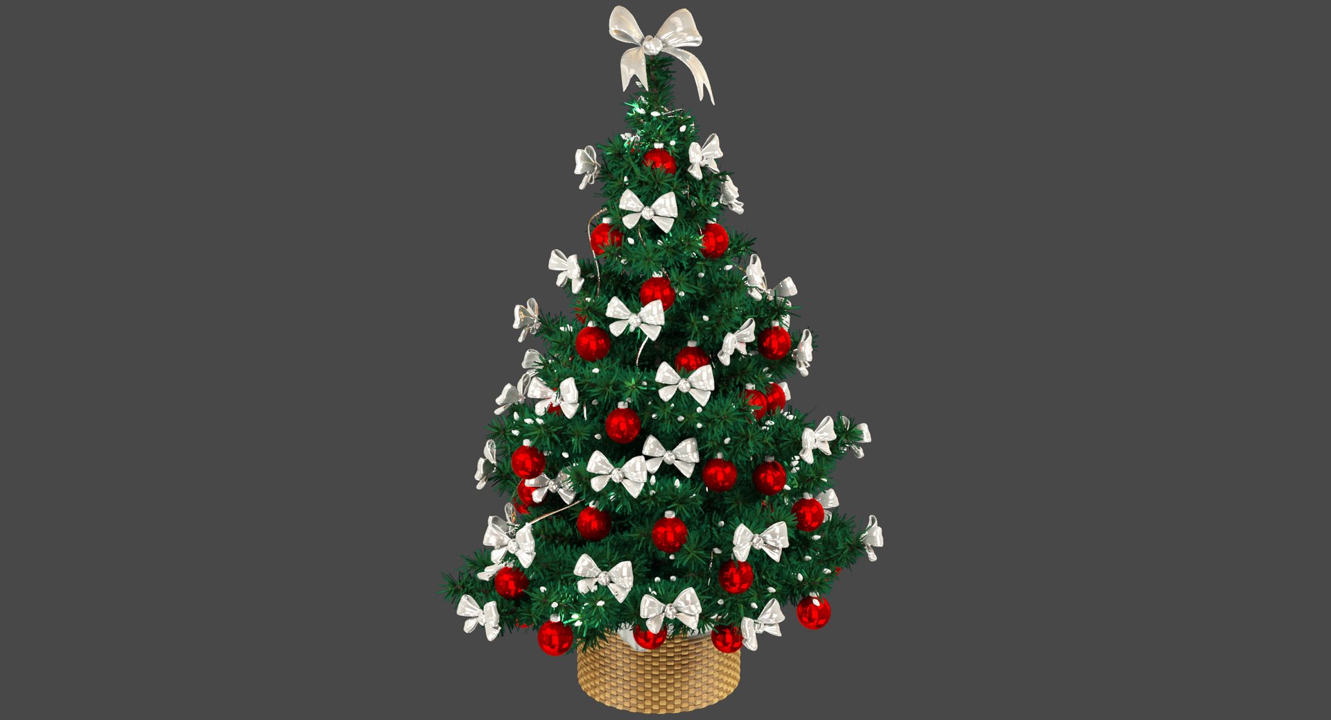 Set Christmas Trees Beautiful 3D Model - TurboSquid 1351041