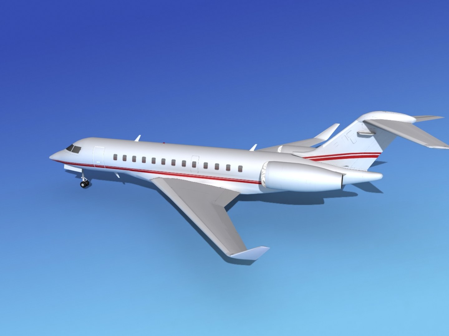 Turbines Bombardier Global Express 3d Model