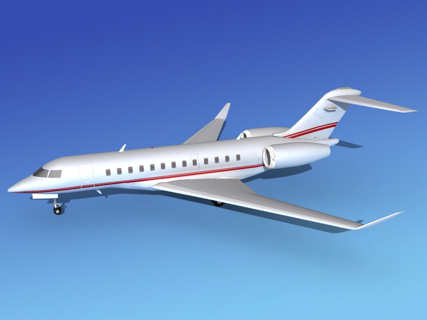 Turbines Bombardier Global Express 3d Model