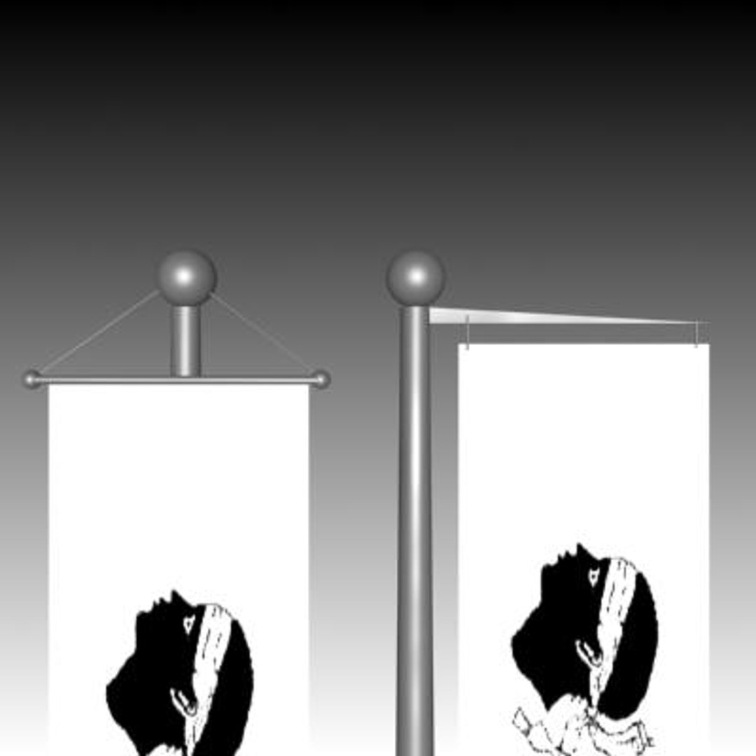 3ds max flag banner
