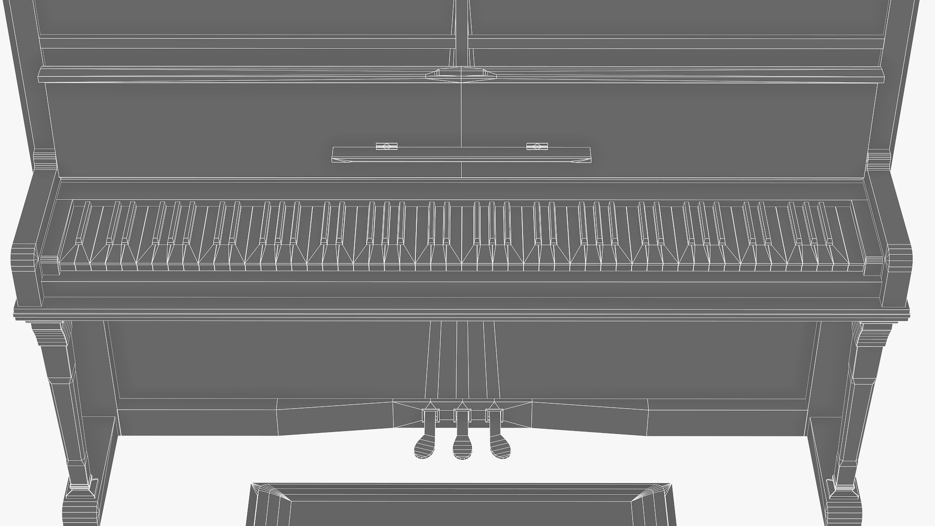Realistic Upright Piano 3D Model - TurboSquid 1515710