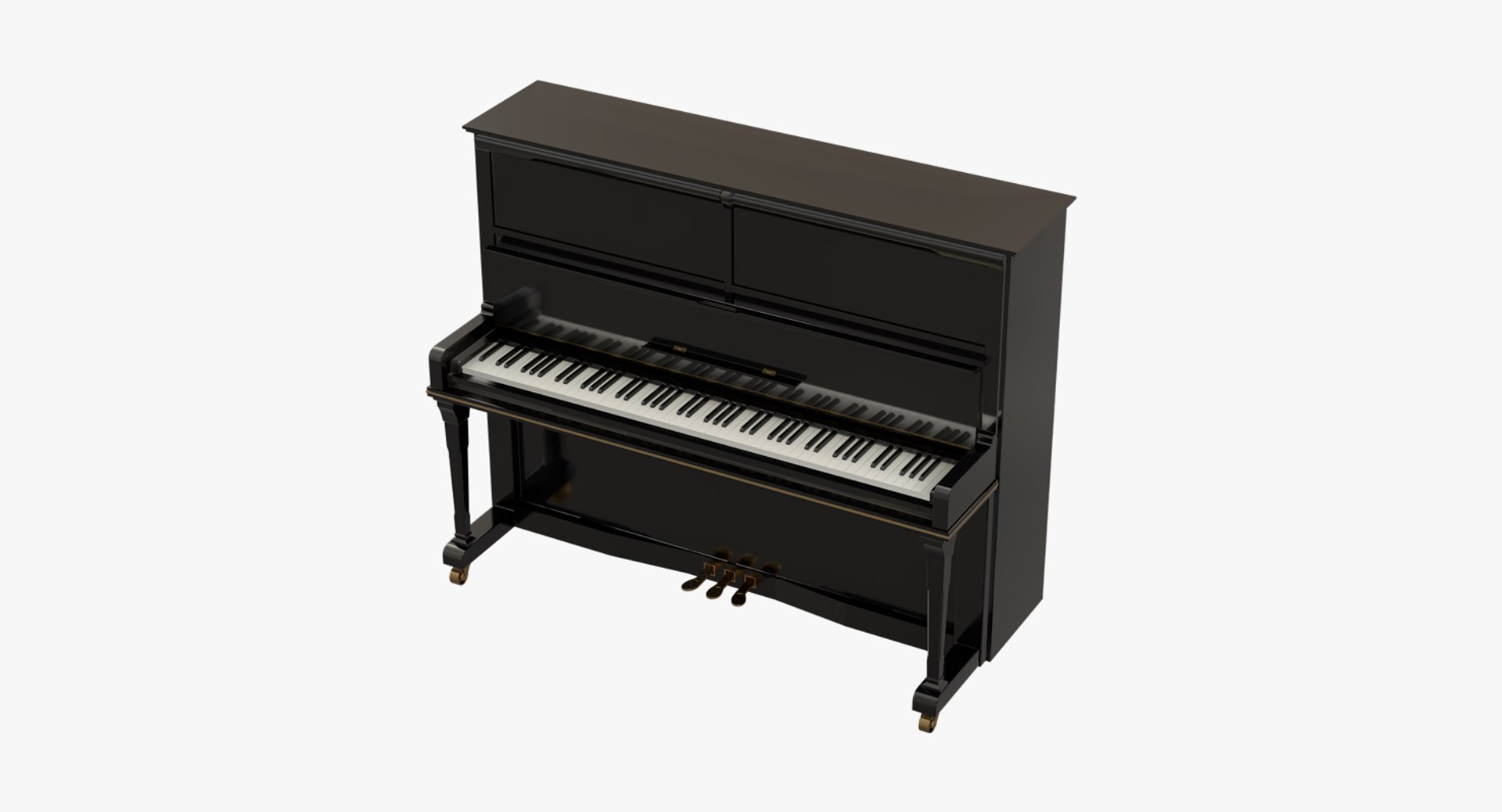 Realistic Upright Piano 3D Model - TurboSquid 1515710