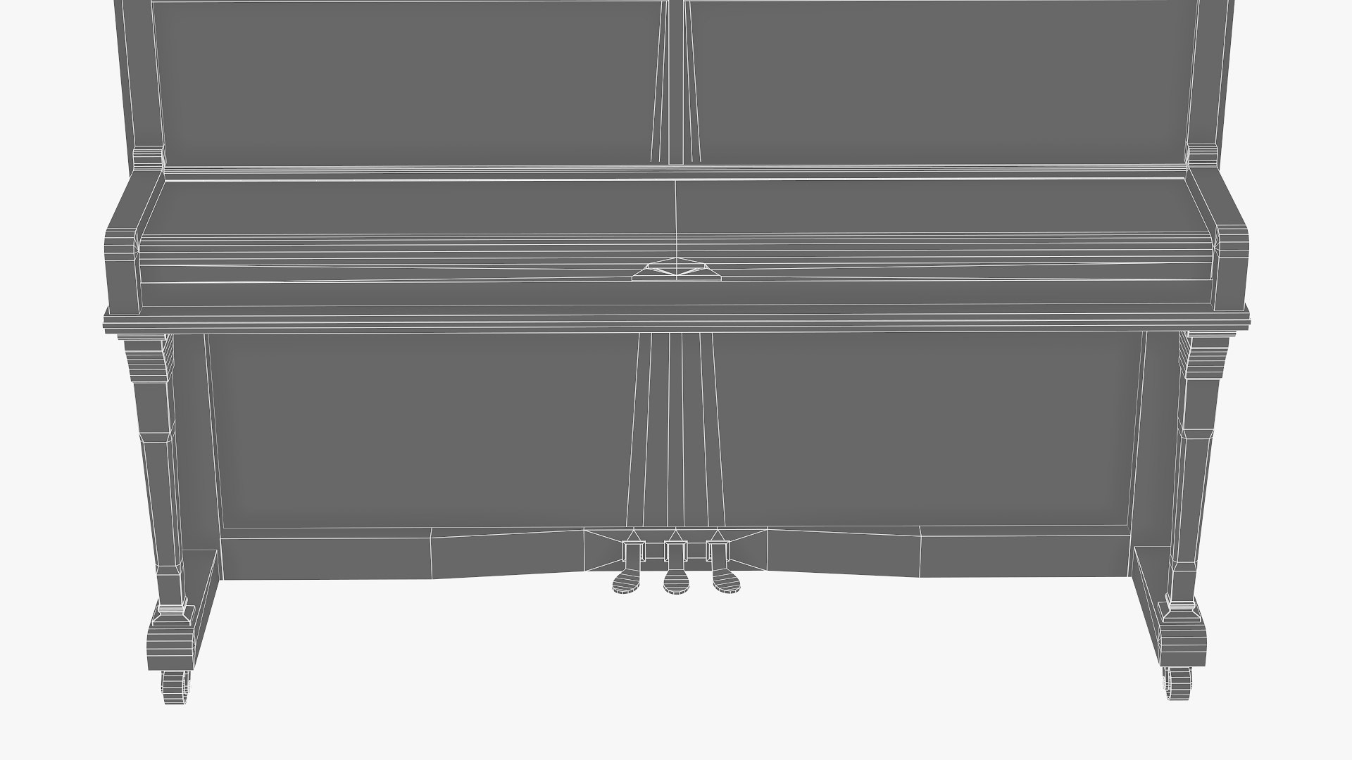 Realistic Upright Piano 3D Model - TurboSquid 1515710