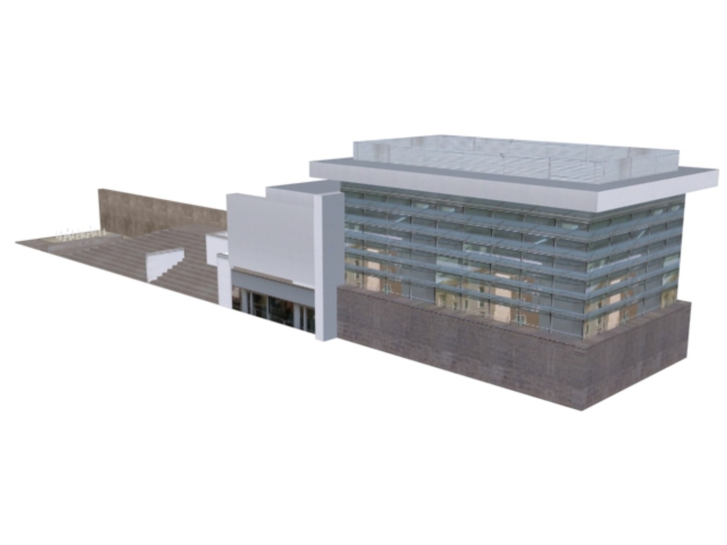 3d Model Contemporary Building Structure