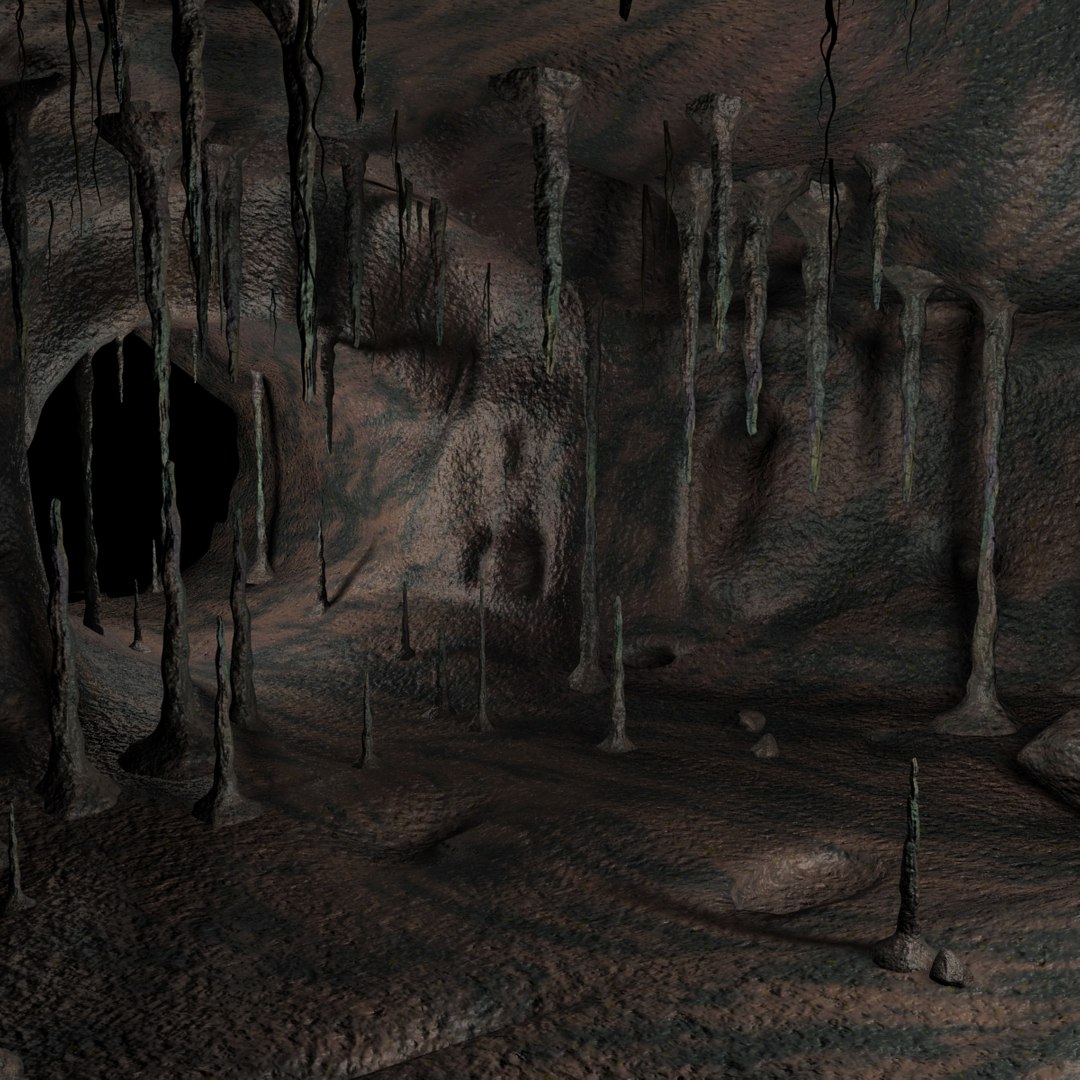 3d Max Cave Rocks Roots