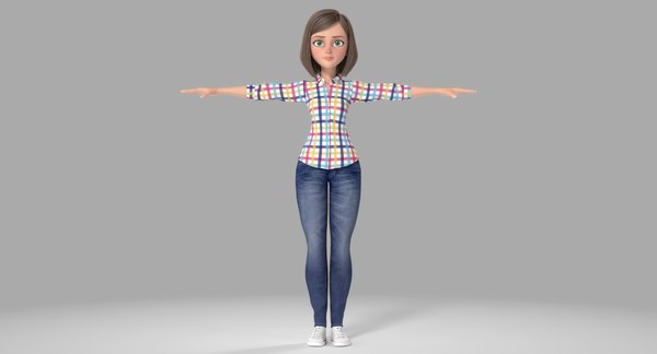 cartoon girl woman hair ma