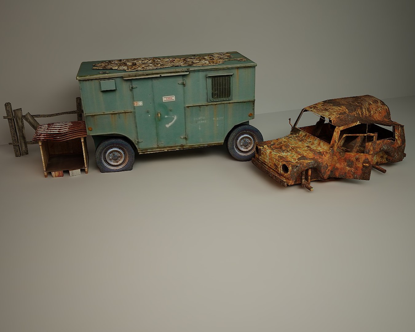 caravan trailer car 3d 3ds