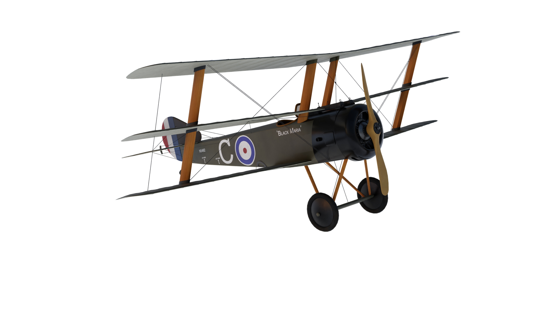 3d Sopwith Triplane Aircraft Model