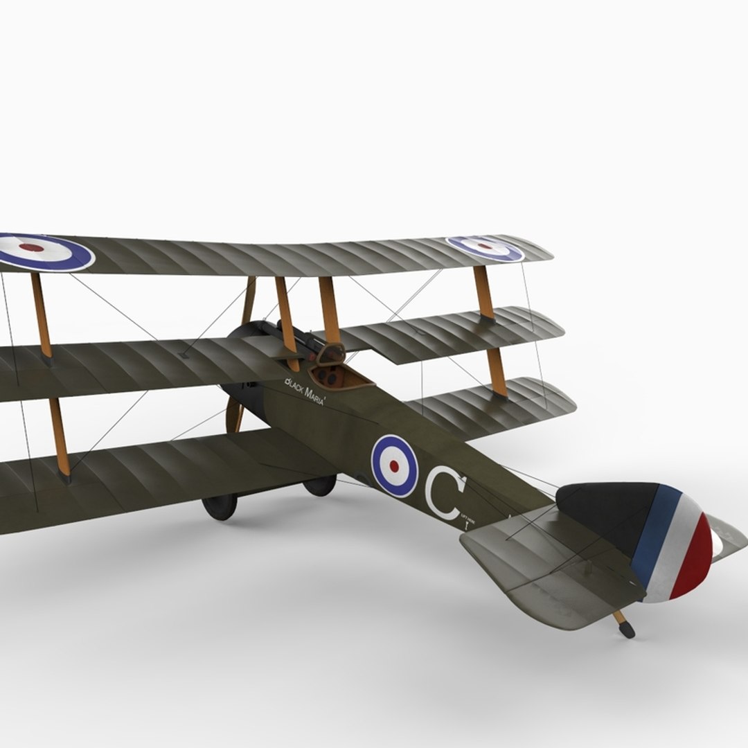 3d Sopwith Triplane Aircraft Model