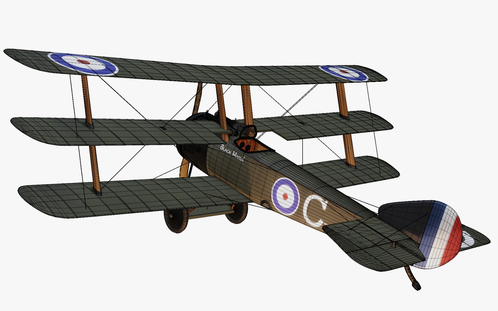 3d Sopwith Triplane Aircraft Model