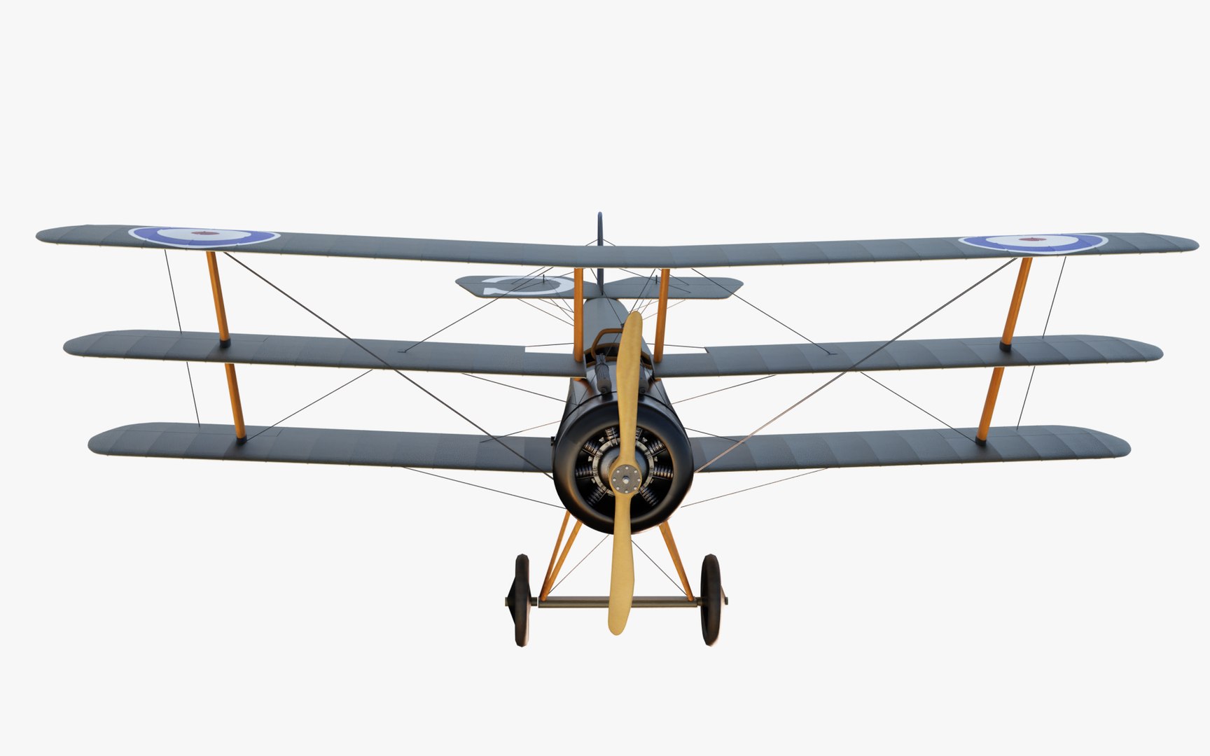 3d Sopwith Triplane Aircraft Model