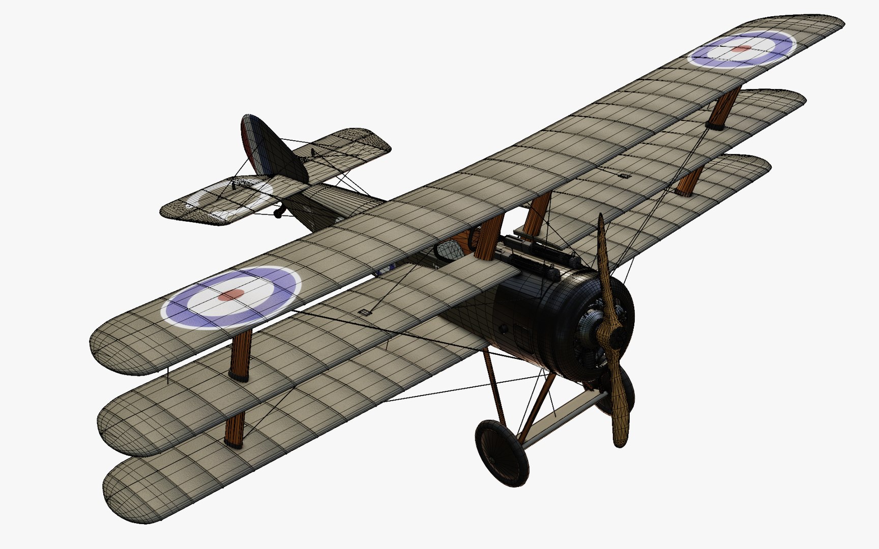3d Sopwith Triplane Aircraft Model