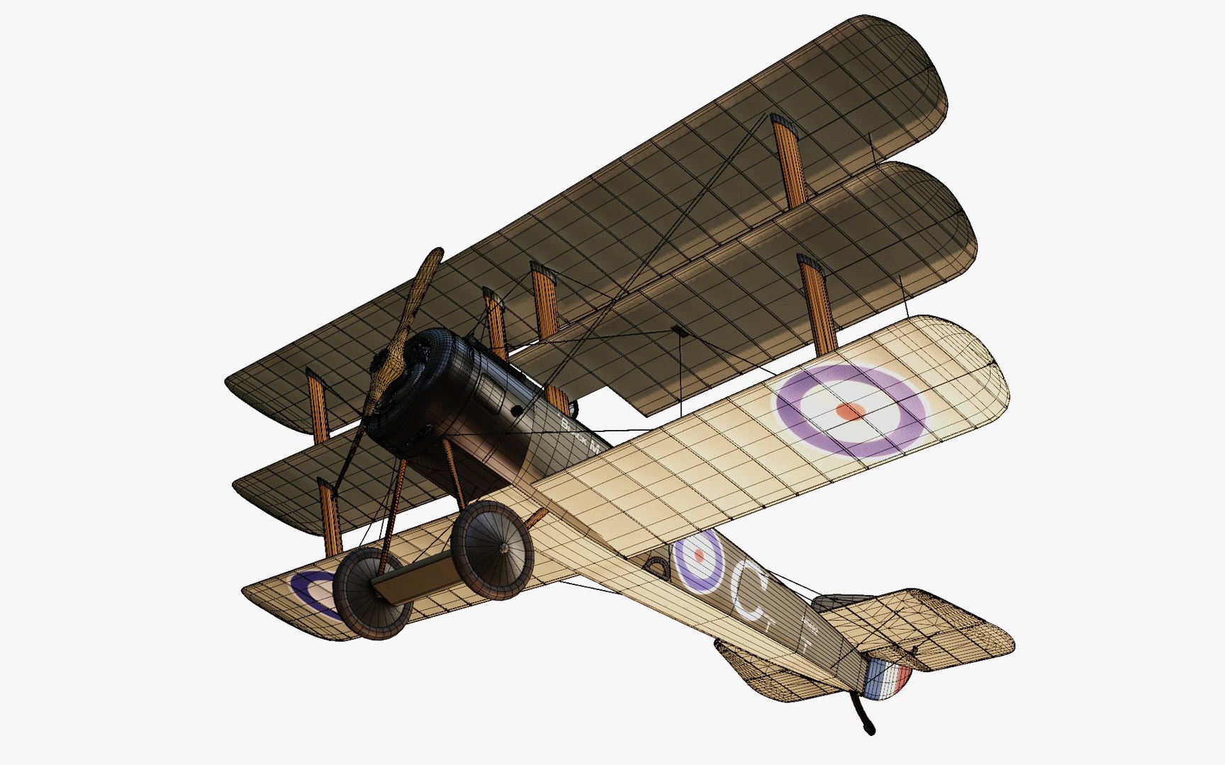 3d Sopwith Triplane Aircraft Model