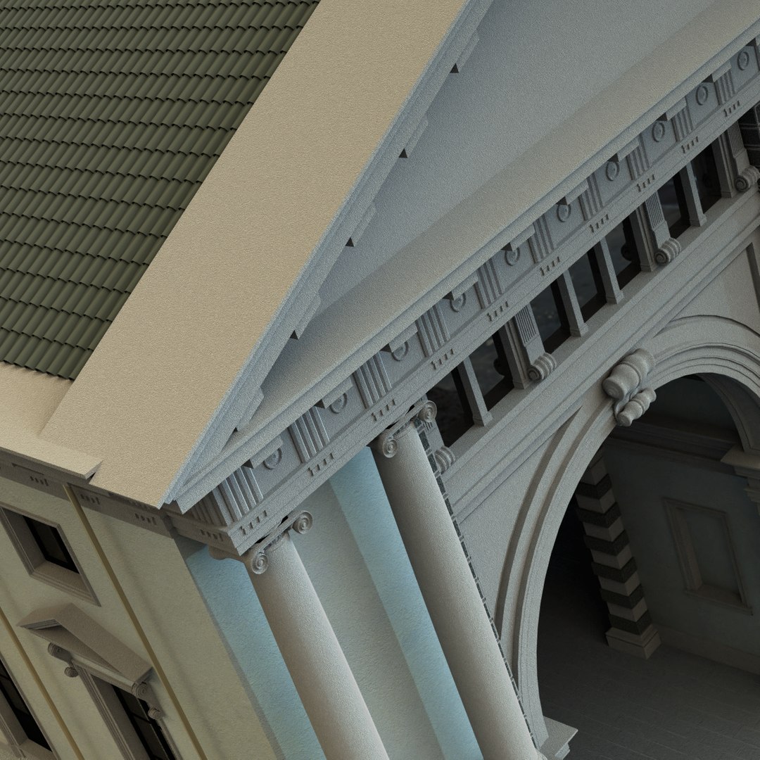 Neoclassical Building 3D Model - TurboSquid 1455197