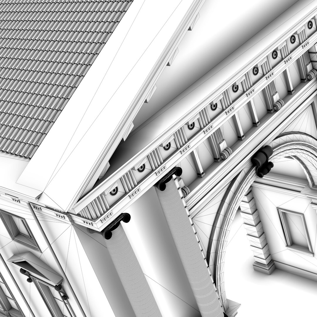 Neoclassical Building 3D Model - TurboSquid 1455197