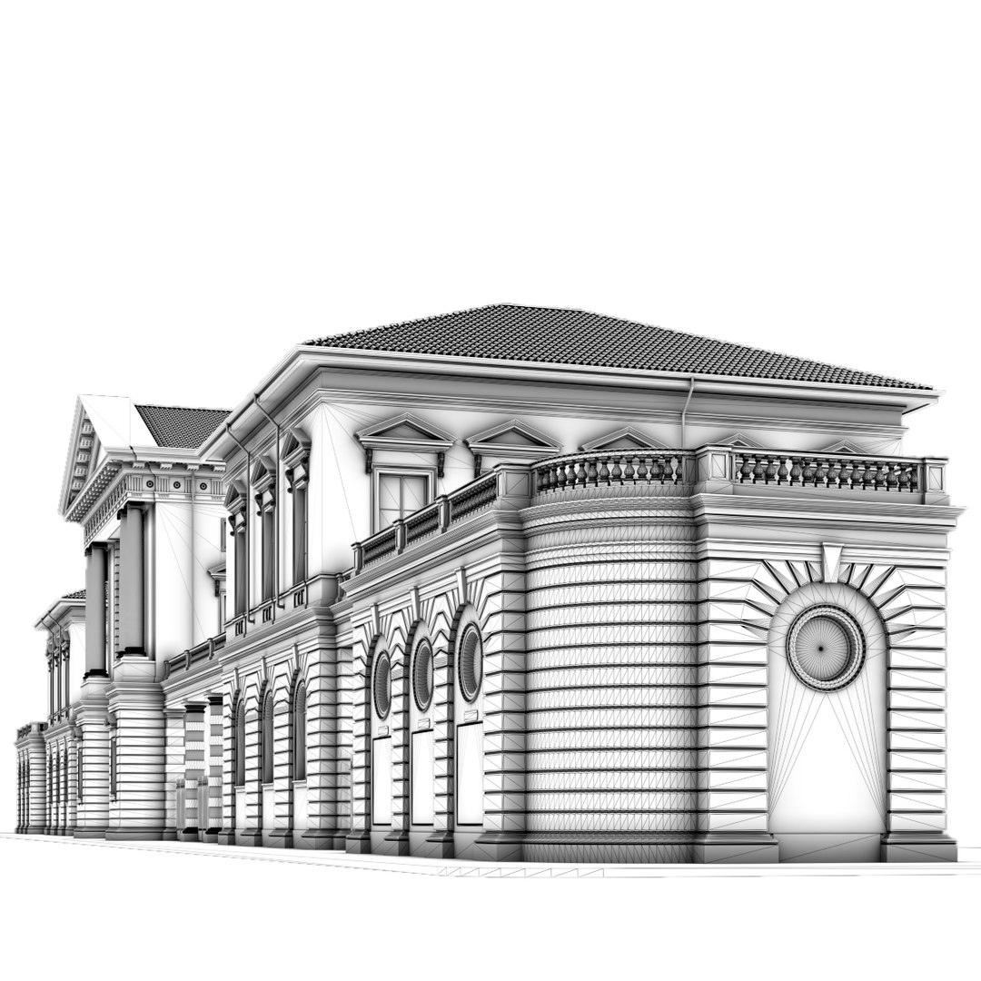 Neoclassical Building 3D Model - TurboSquid 1455197