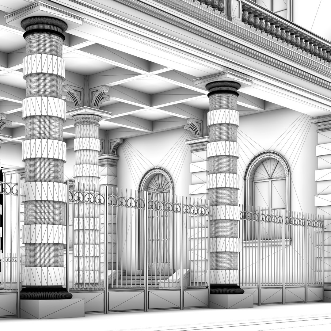 Neoclassical Building 3D Model - TurboSquid 1455197