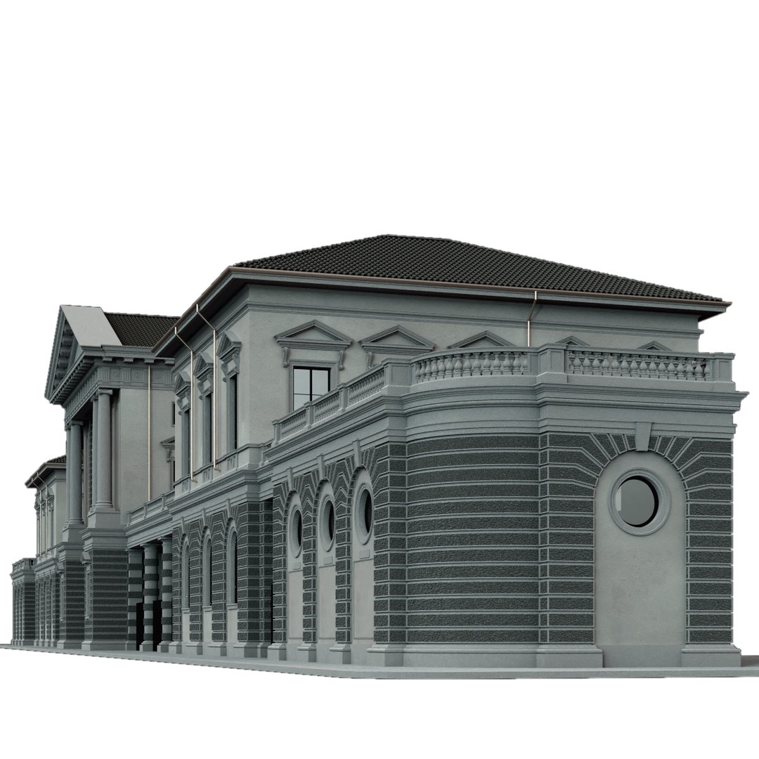 Neoclassical Building 3D Model - TurboSquid 1455197