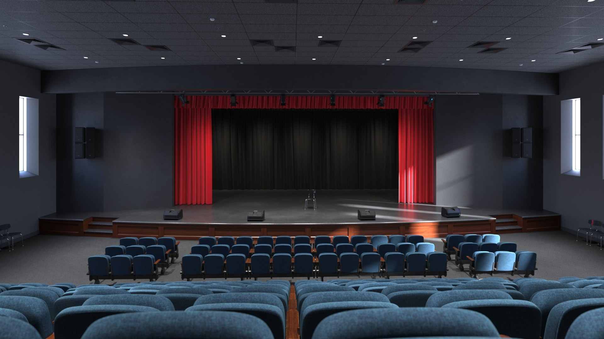 Assembly theatre hall interior 3D model - TurboSquid 1445710