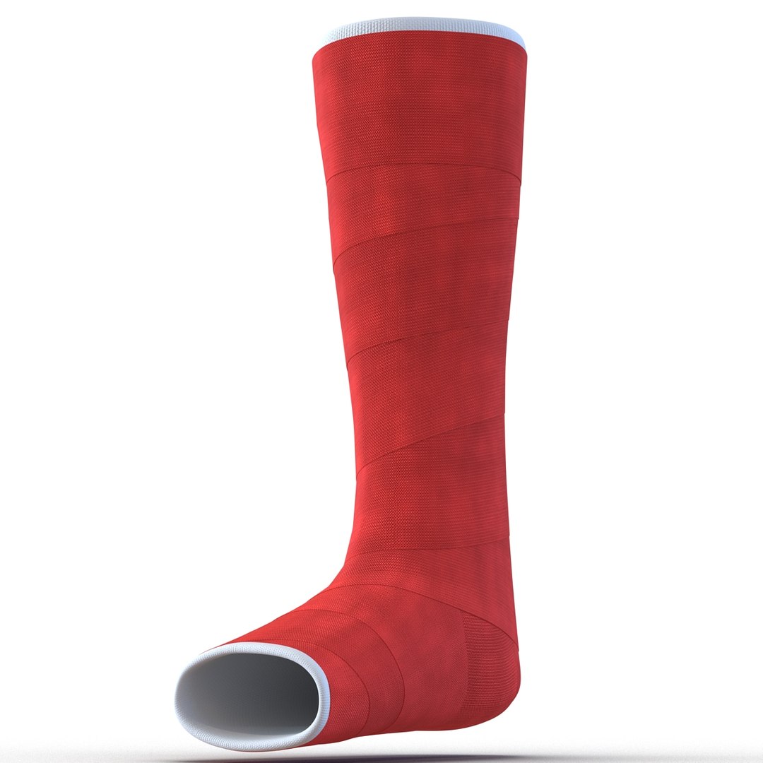 orthopedic cast leg 3d c4d