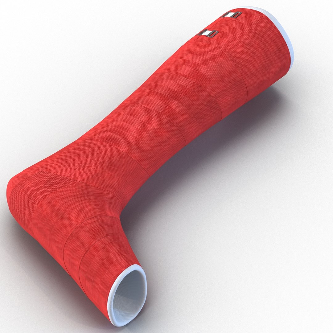 orthopedic cast leg 3d c4d