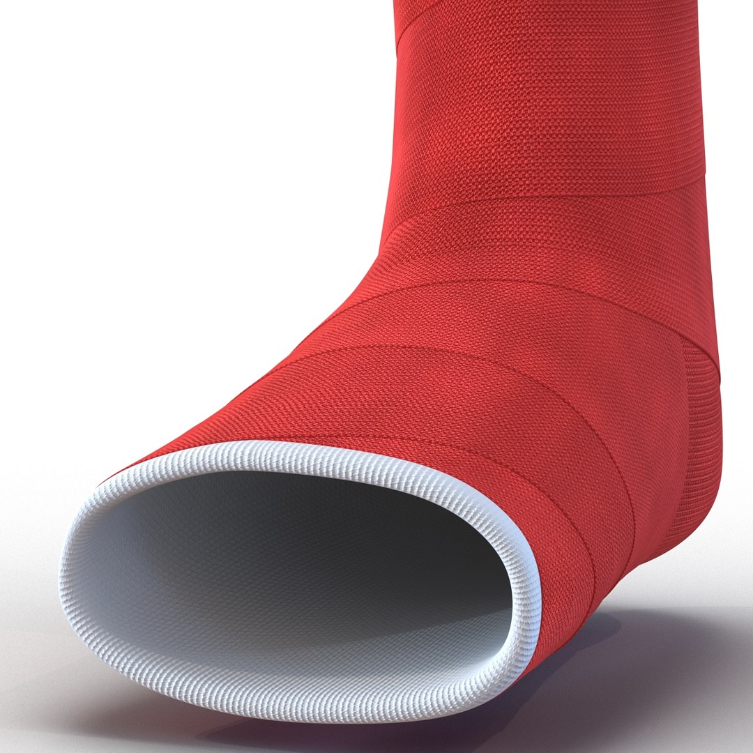 orthopedic cast leg 3d c4d