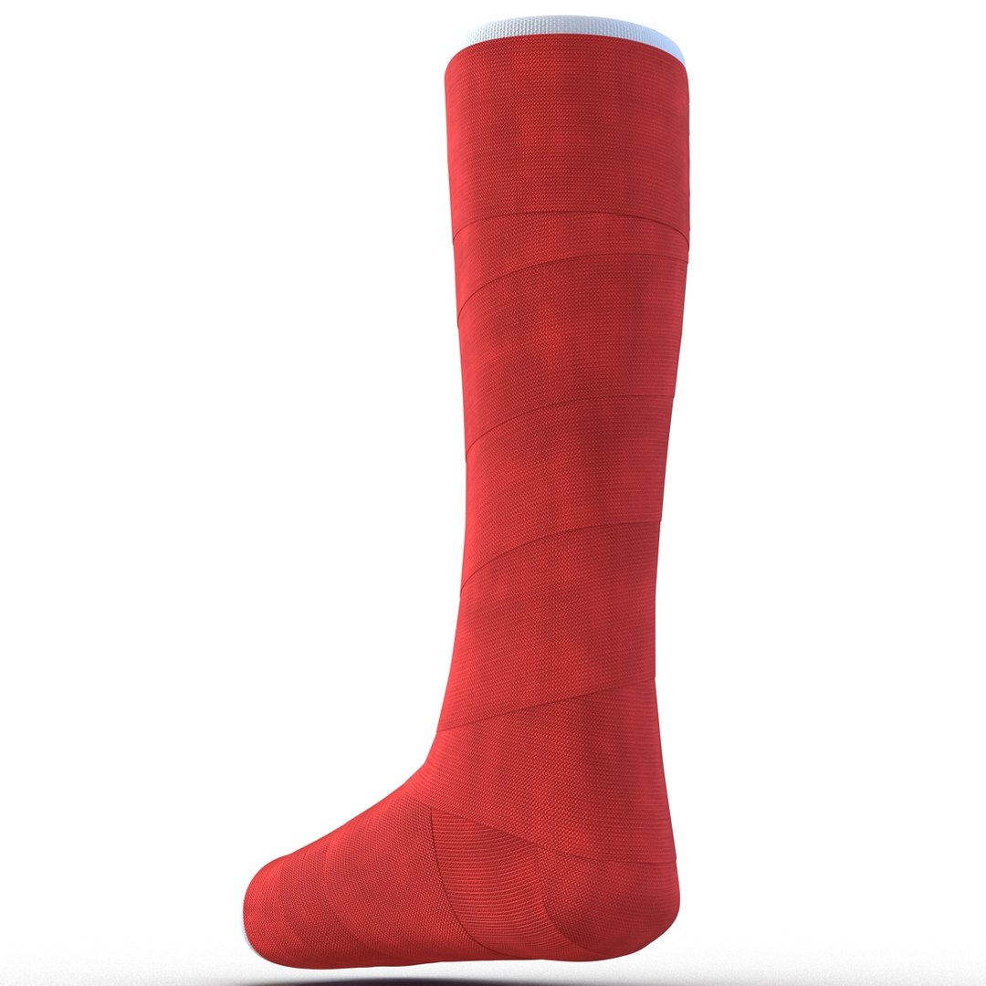 orthopedic cast leg 3d c4d