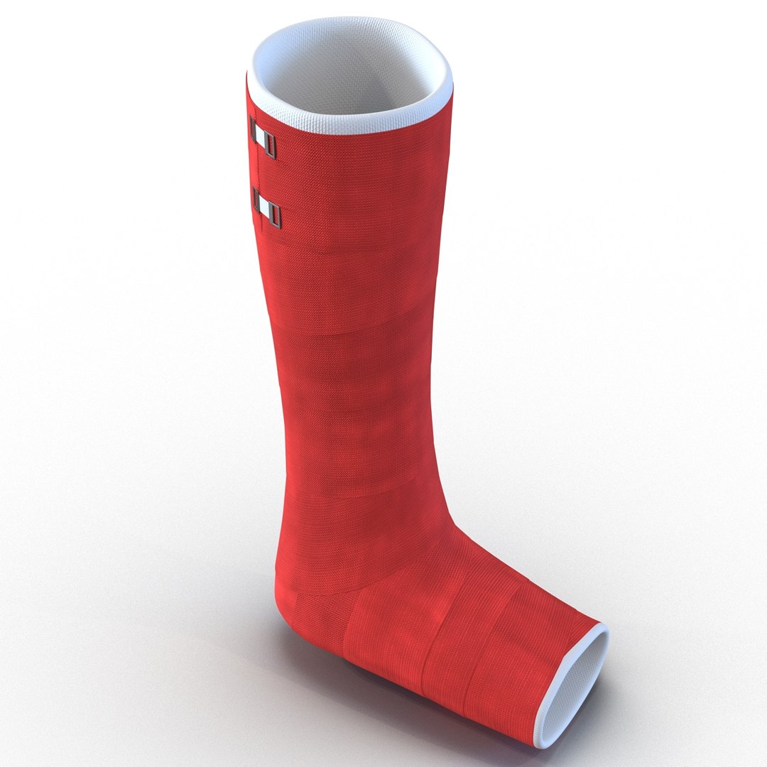 orthopedic cast leg 3d c4d