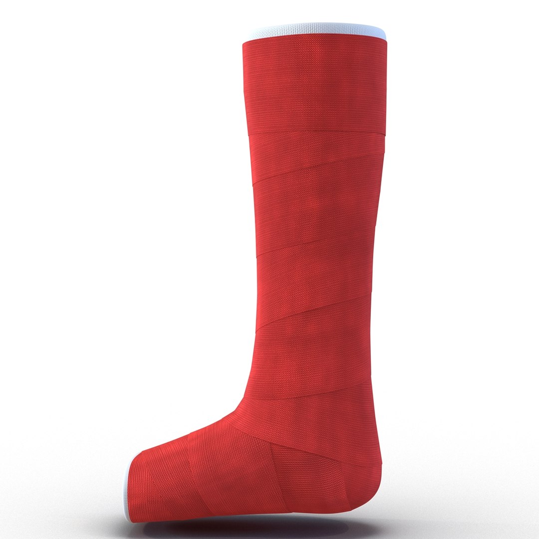 orthopedic cast leg 3d c4d