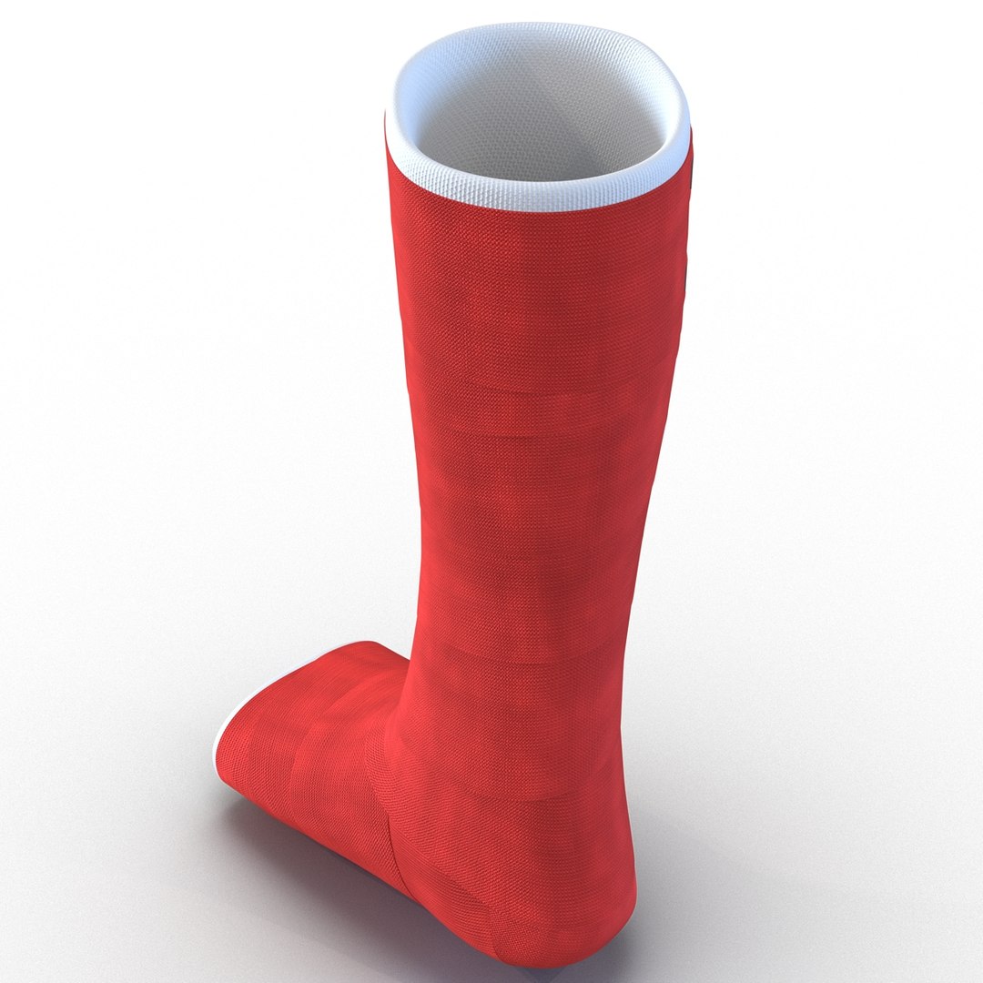 orthopedic cast leg 3d c4d