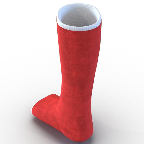 orthopedic cast leg 3d c4d