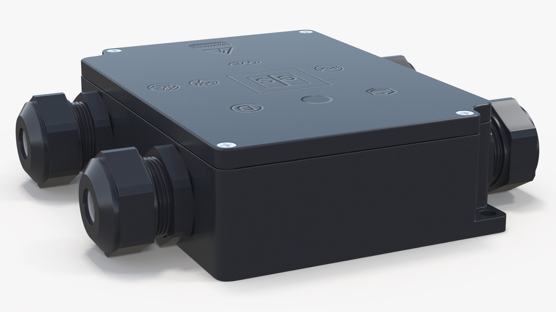 3D Black Closed Junction Box for 4 Wires - TurboSquid 1910045