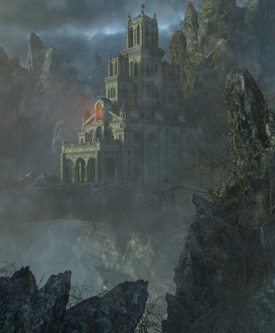 3D Fantasy Moon Castle - TurboSquid 2026527