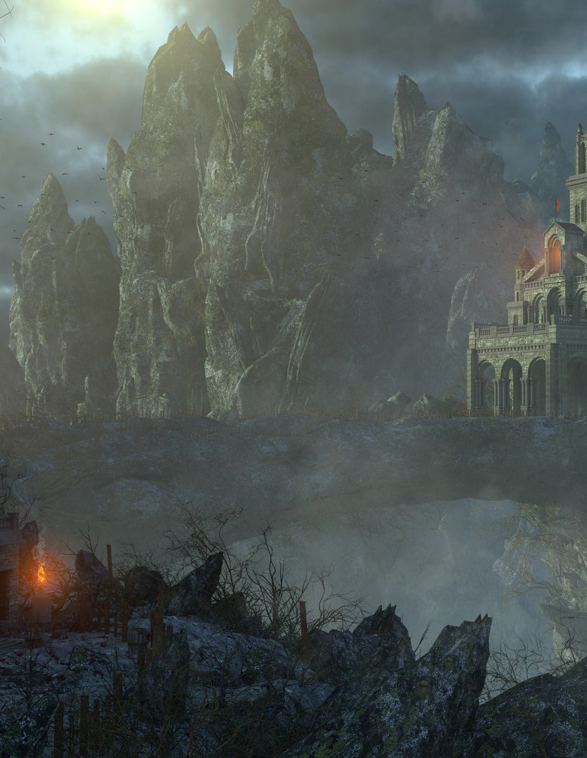 3D Fantasy Moon Castle - TurboSquid 2026527